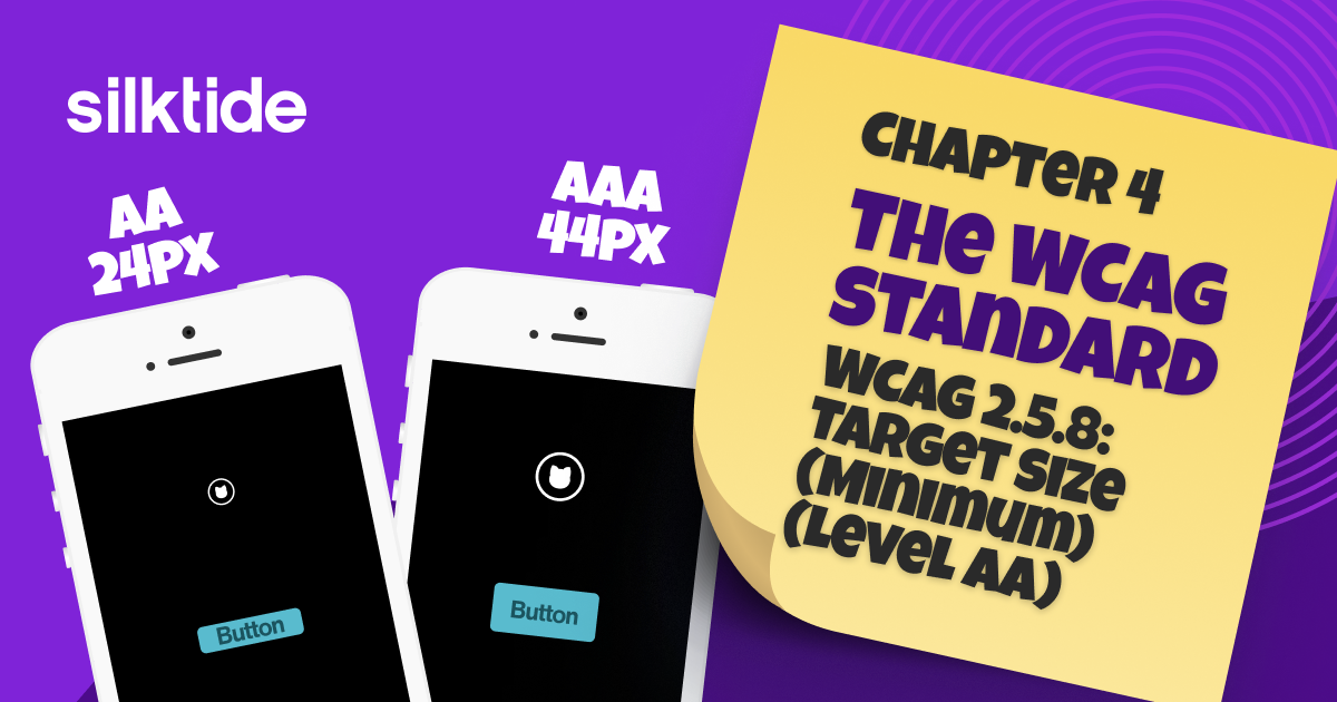 WCAG 2.5.8: Target size (Minimum) (Level AA) - Silktide